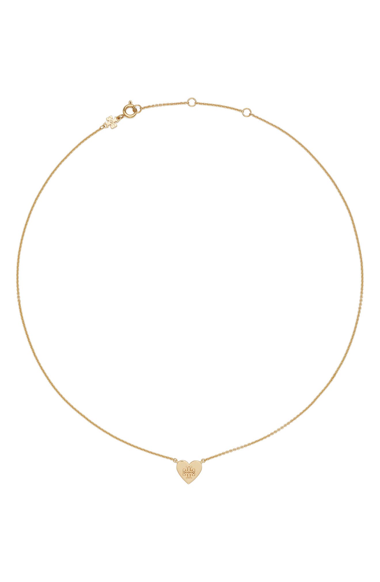 Tory Burch Forget Me Not Heart Pendant Necklace | Nordstrom