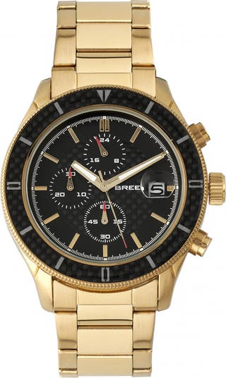BREED Maverick Chronograph Leather-Band Watch w/Date | Nordstrom