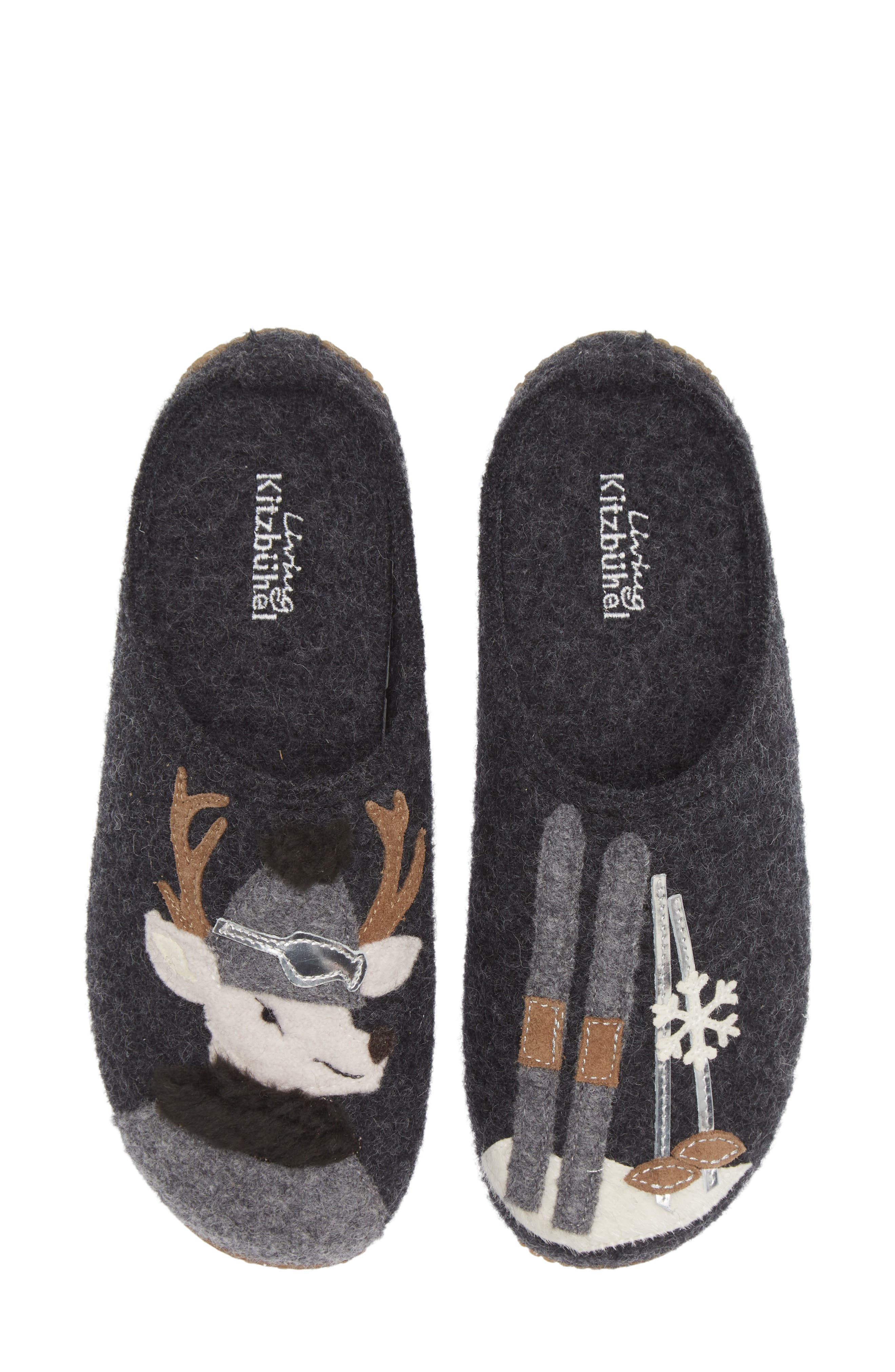 Living Kitzbühel Deer Skier Open Heel Wool Slipper (Women) | Nordstrom