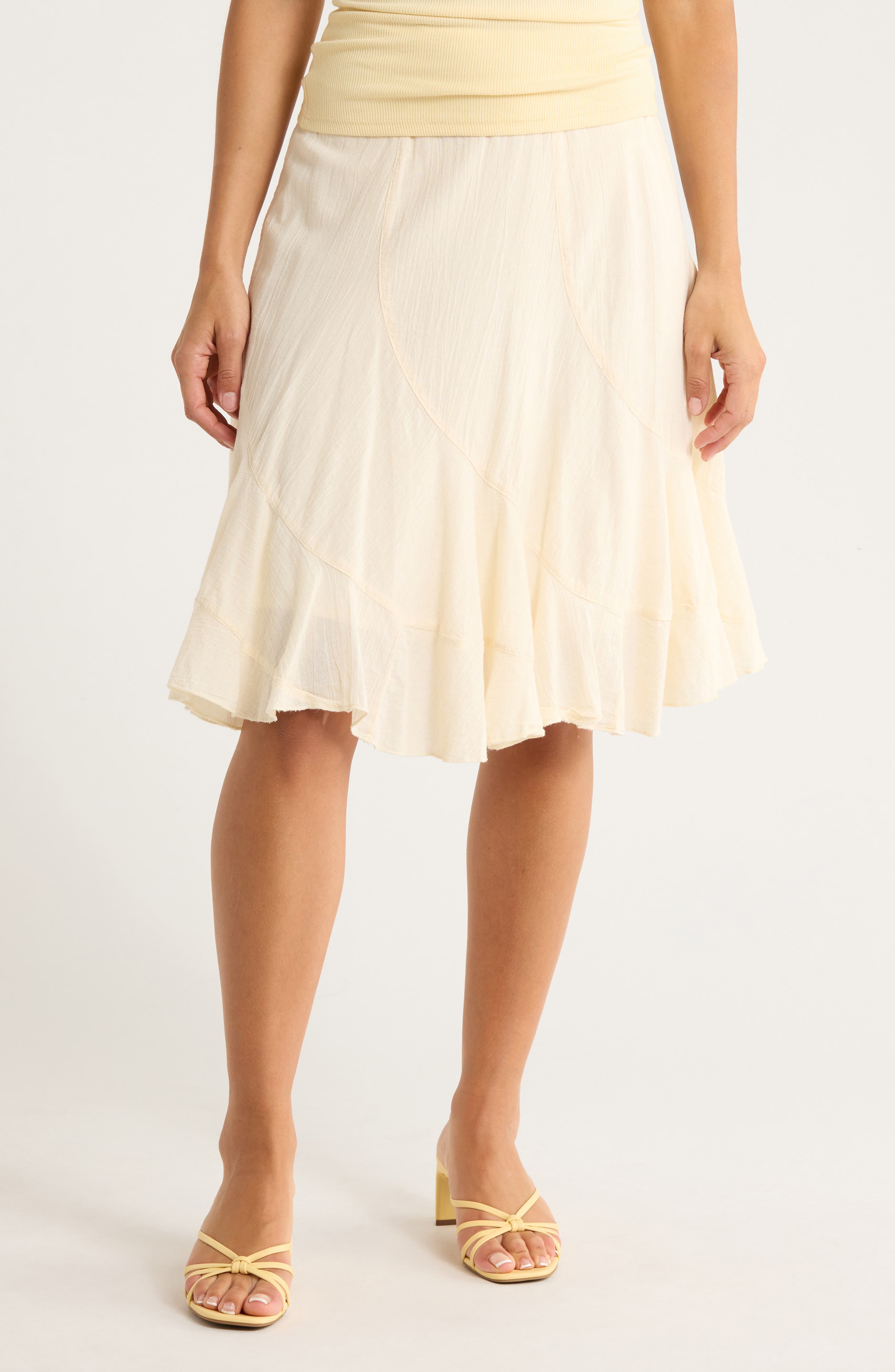 Topshop Disjoint Knee Length Skirt | Nordstromrack
