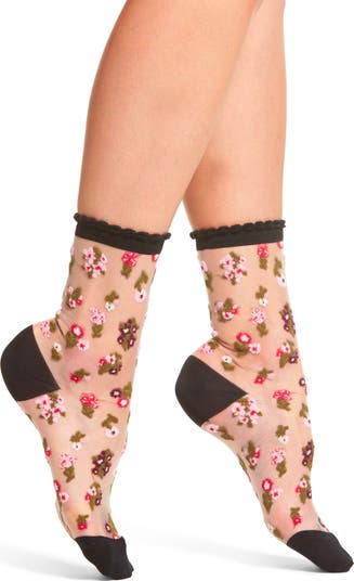 Kate Spade New York in bloom sheer trouser socks | Nordstrom