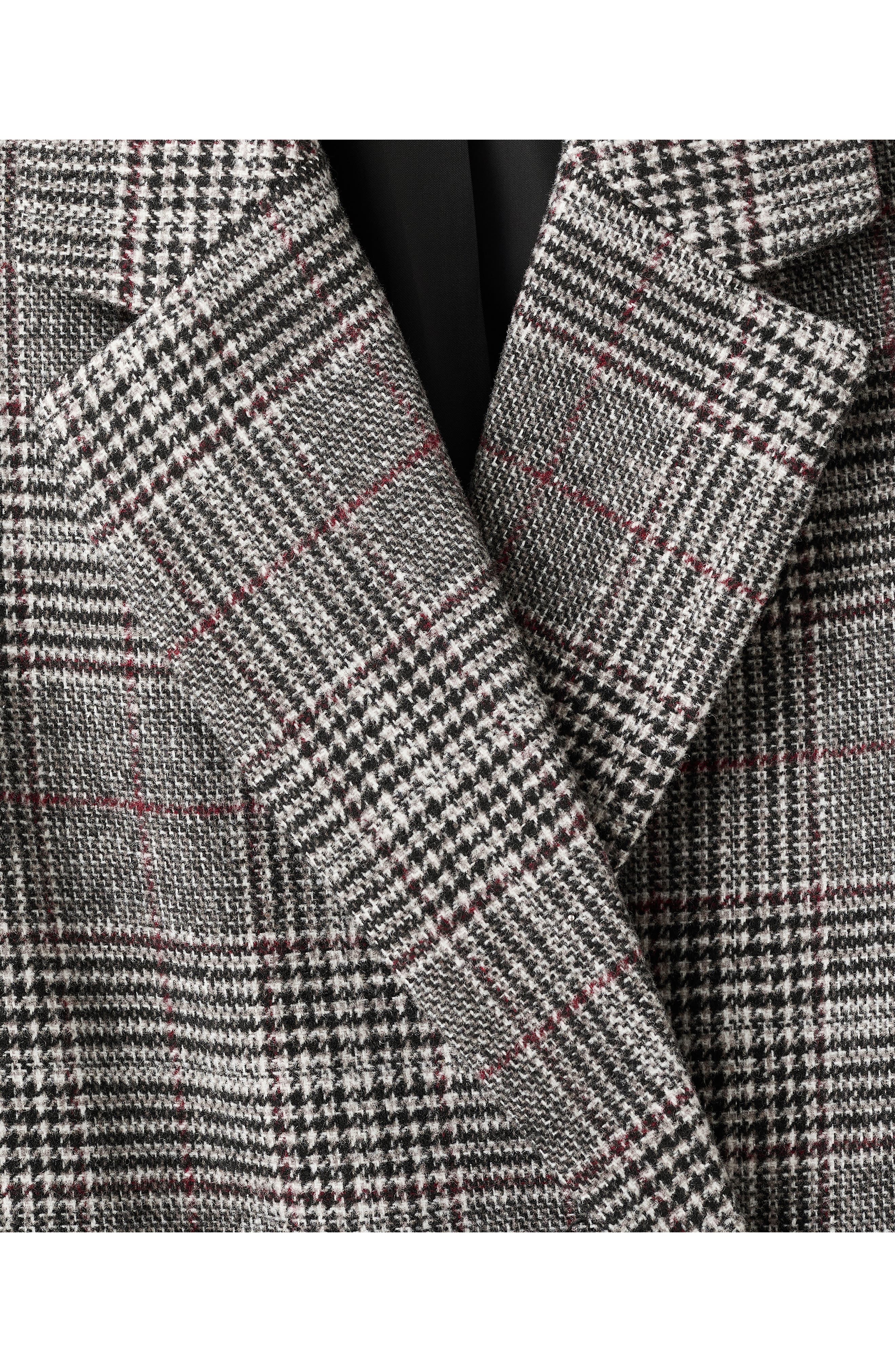 MANGO TEEN Check Longline Tweed Coat | Nordstrom