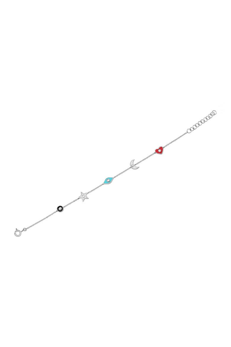 14K White Gold Mini Enamel Motif Bracelet - 0.11 ctw (Women ...