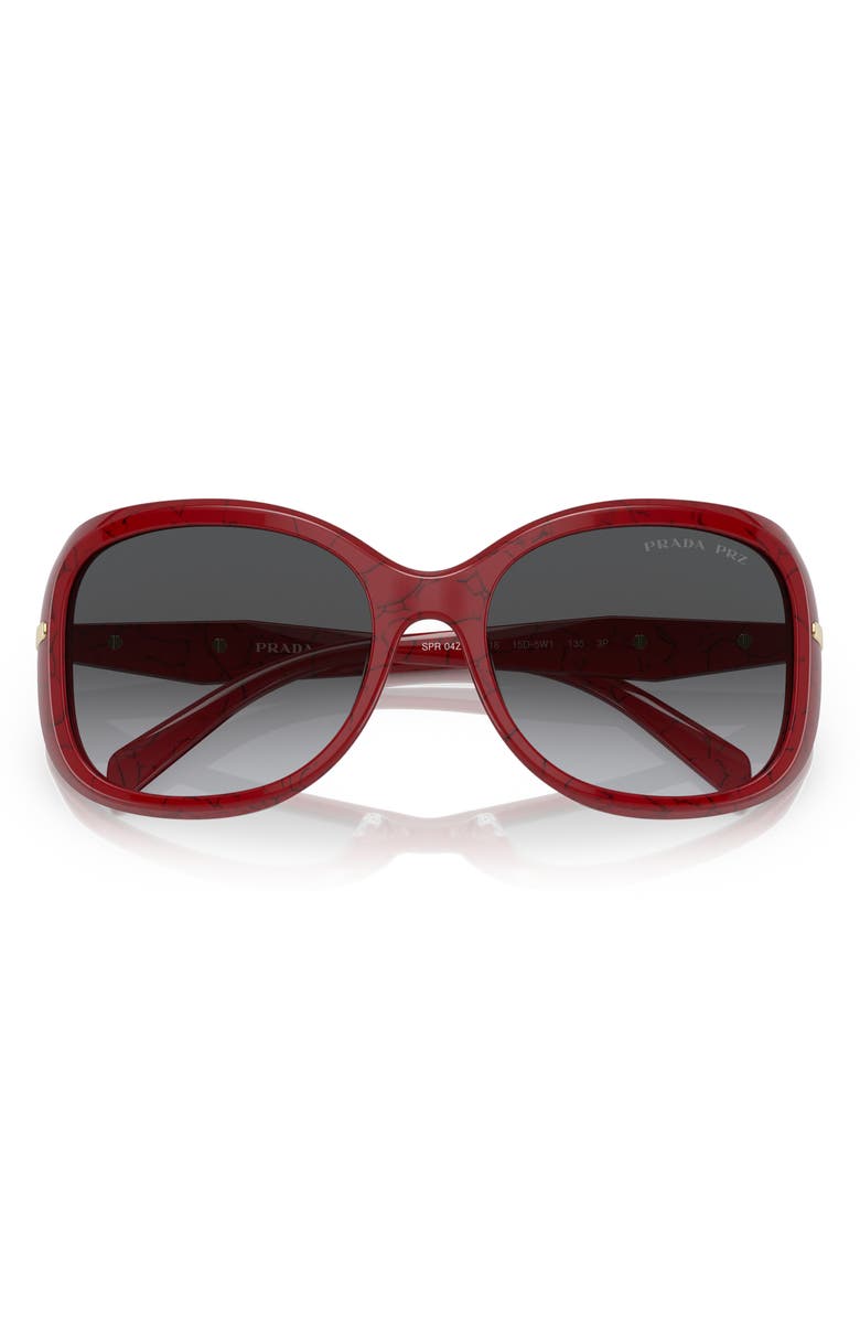 Prada 57mm Oversize Polarized Round Sunglasses | Nordstromrack