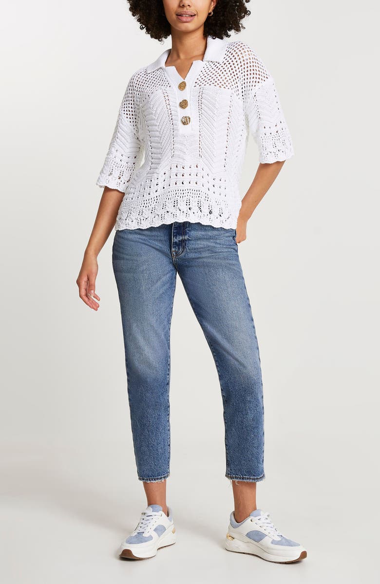 River Island Crochet Polo | Nordstrom