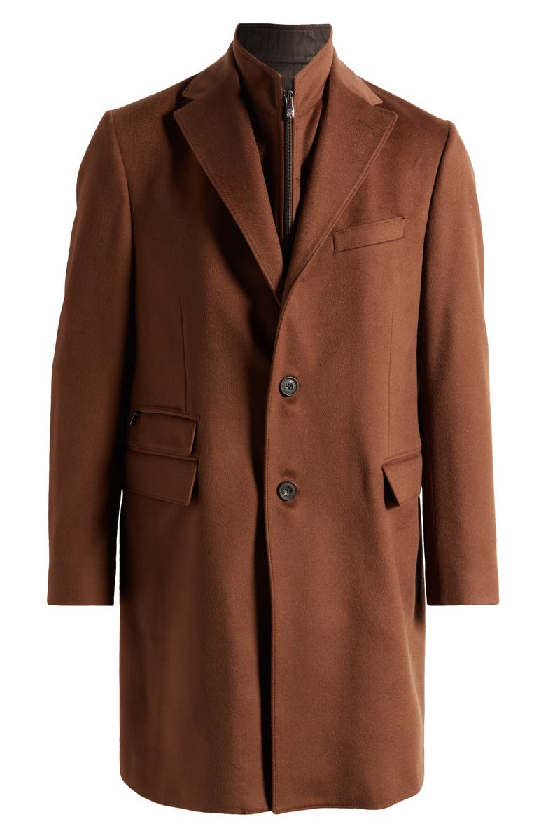 Corneliani Vicuna ID Water Repellent Wool Topcoat with Bib Inset ...