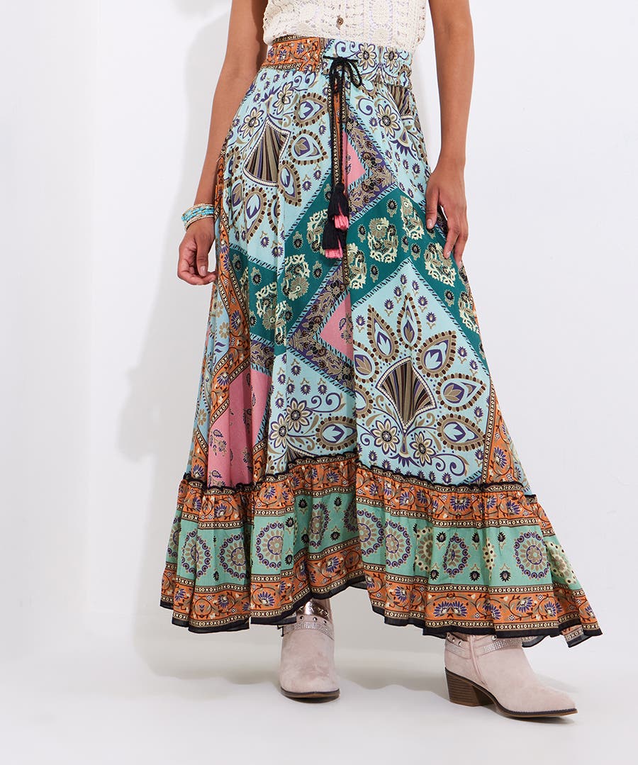 Joe Browns Flounce Tassel Maxi Skirt | Nordstrom