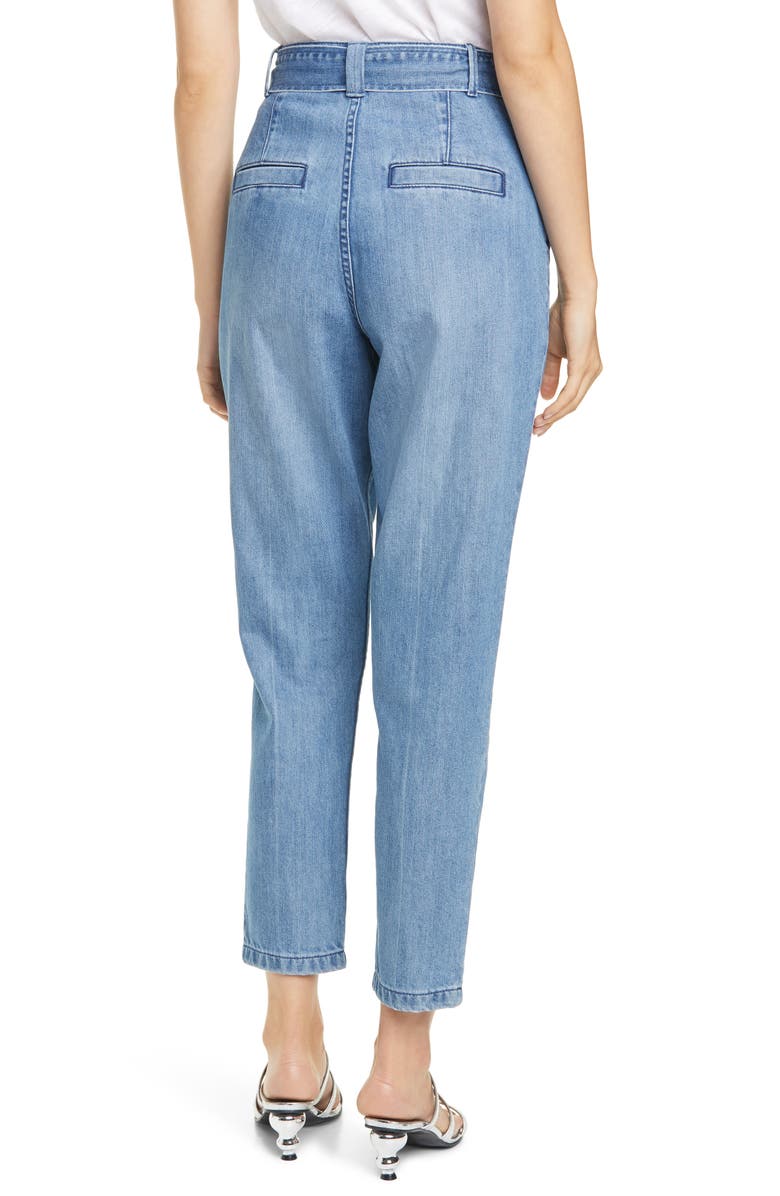 La Vie Rebecca Taylor Tie Paperbag Waist Ankle Jeans | Nordstrom