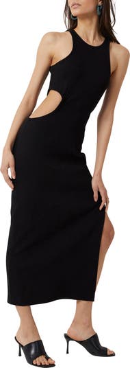 French Connection Rasha Cutout Detail Body-Con Stretch Cotton Dress ...