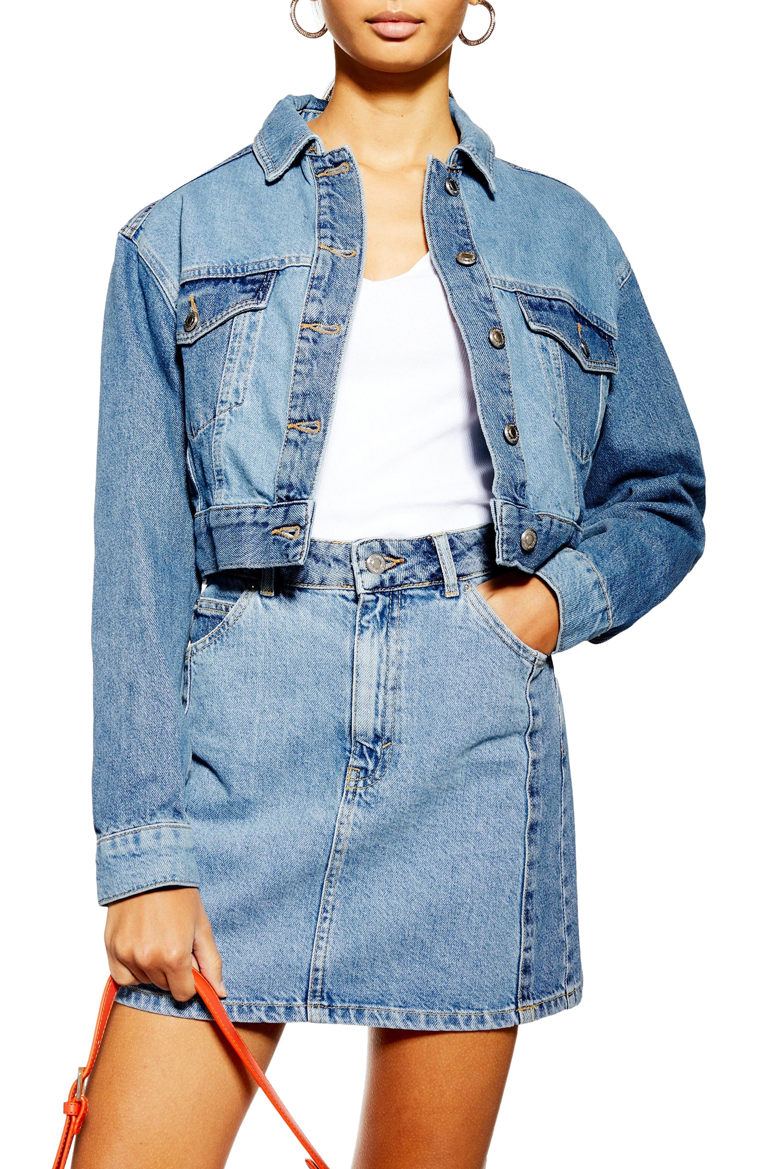 Topshop Block Denim Jacket | Nordstromrack