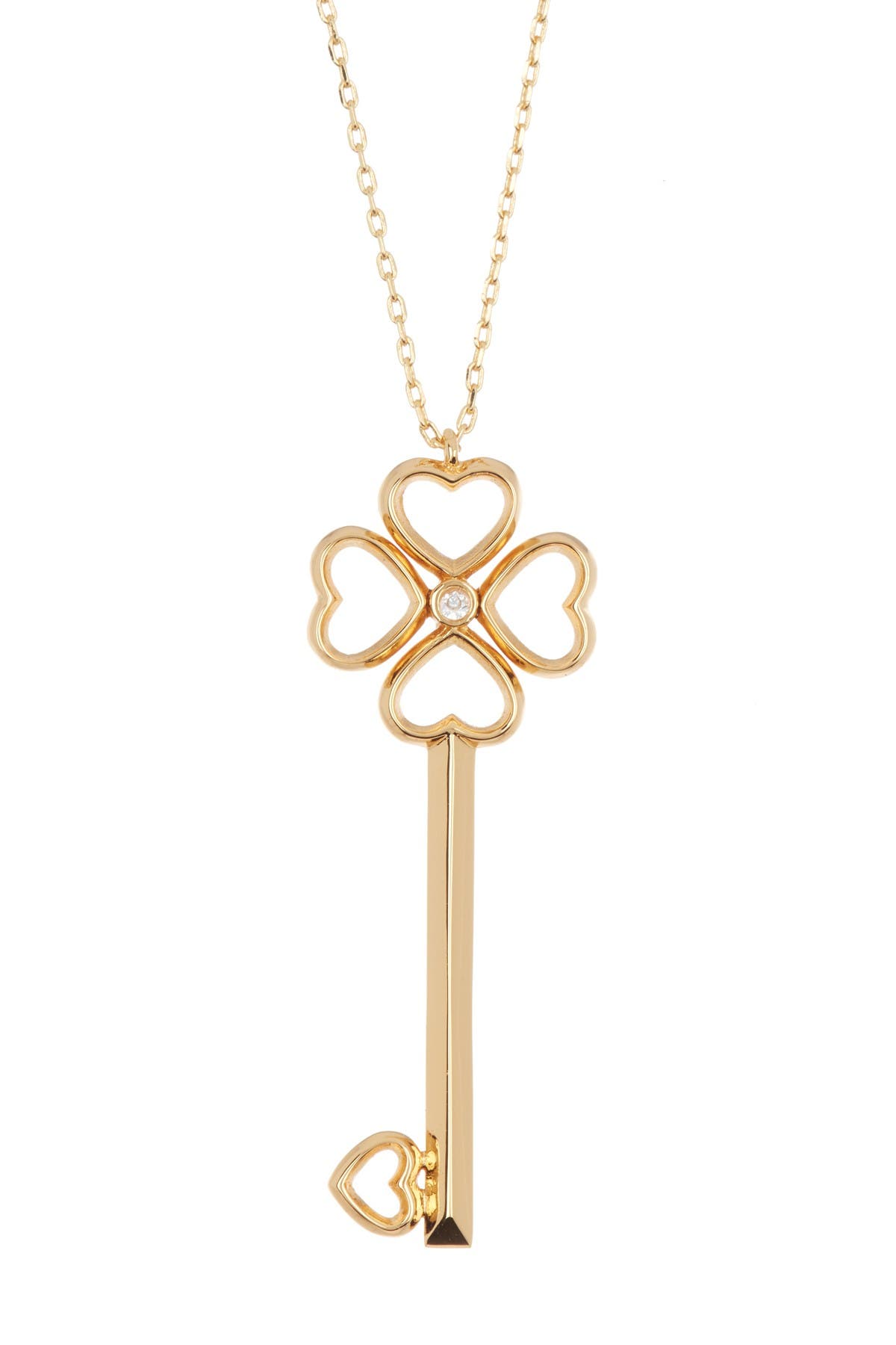 Kate Spade New York lock & spade cutout key CZ pendant necklace ...