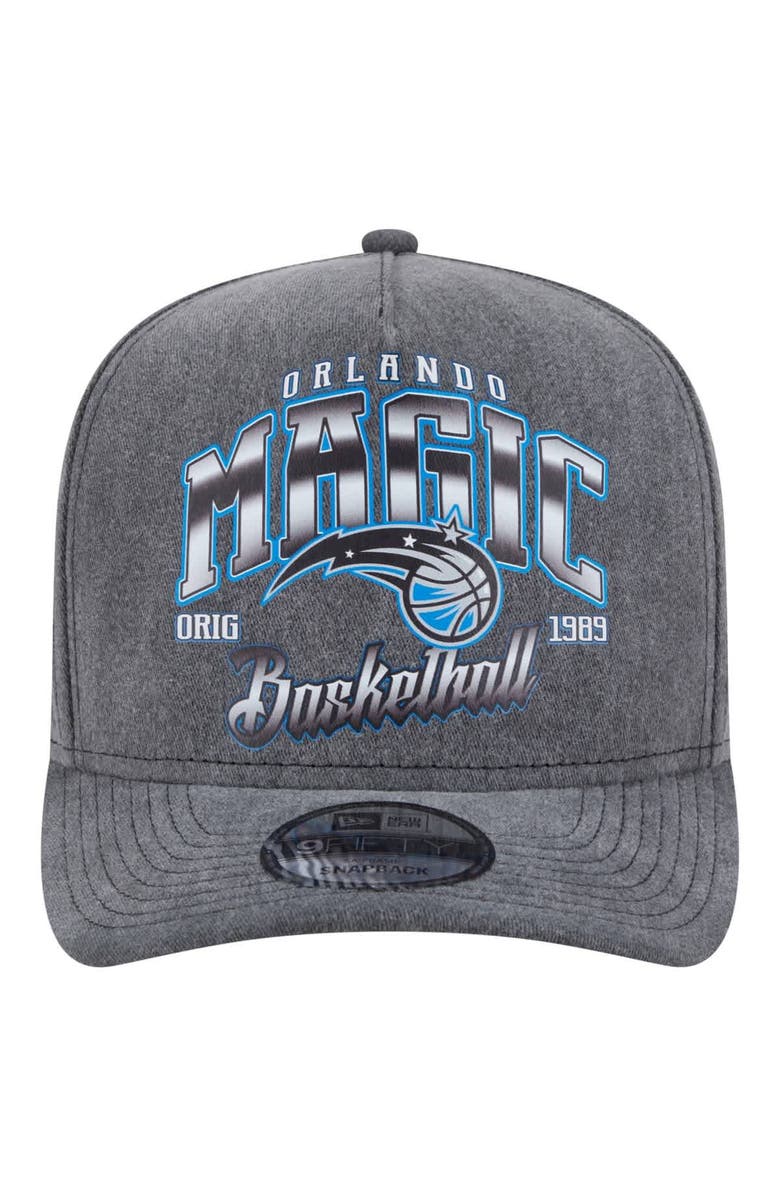 New Era Men's New Era Charcoal Orlando Magic Throwback Washed Pre ...