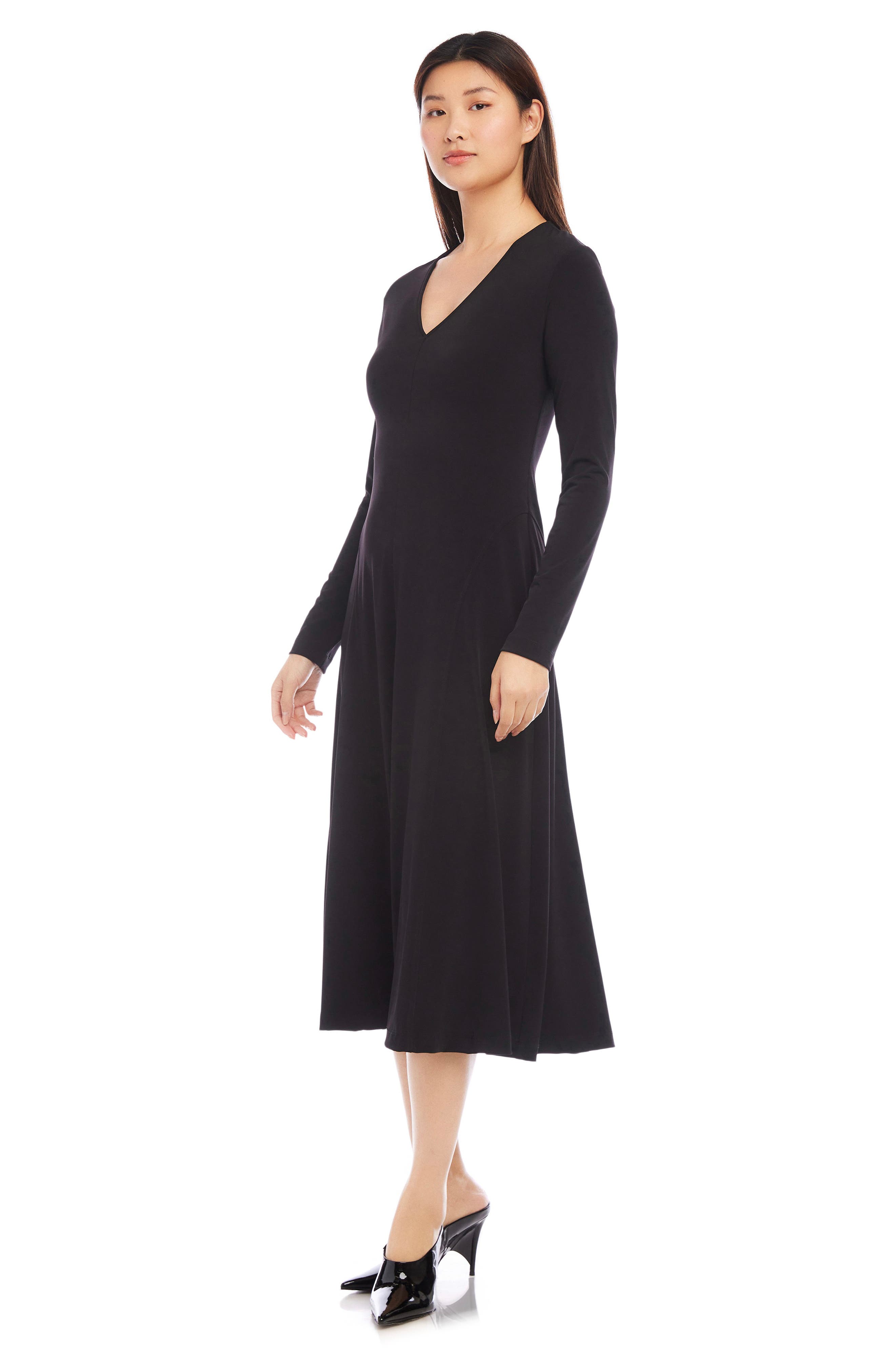 Karen Kane Kate Long Sleeve Jersey Midi Dress | Nordstromrack