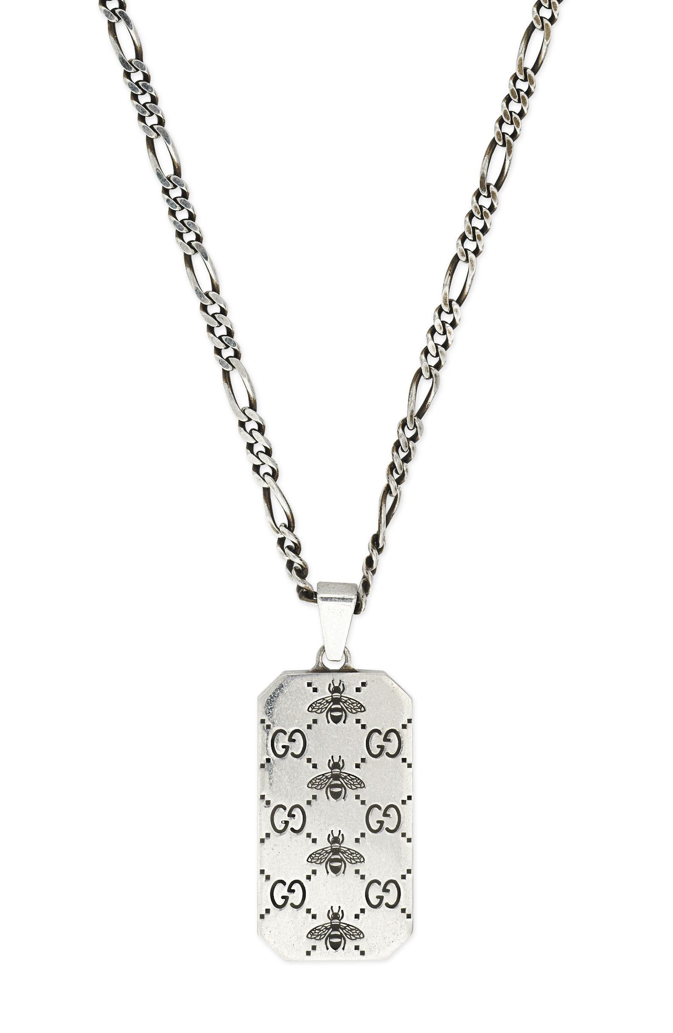 Gucci Signature Dog Tag Pendant Necklace | Nordstromrack