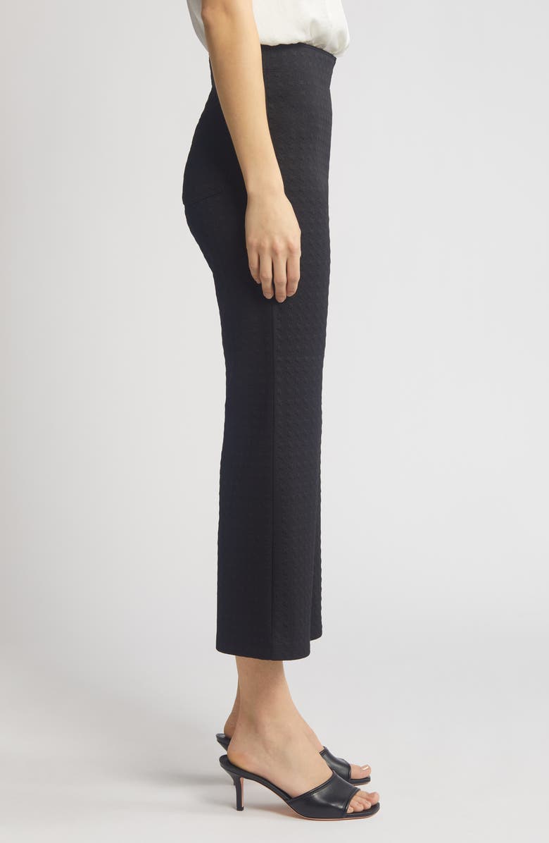Hue Textured Crop Flare Ponte Knit Pants | Nordstrom