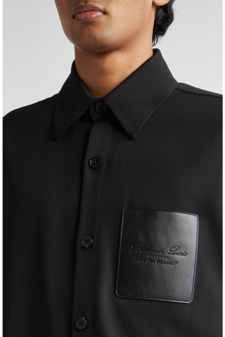 Couture Label Grain de Poudre Button-Up Overshirt (Men) | Nordstromrack