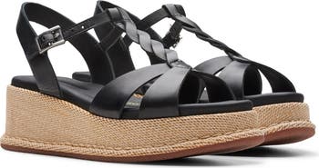 Clarks® Kimmei Twisted Ankle Strap Platform Wedge Sandal (Women ...