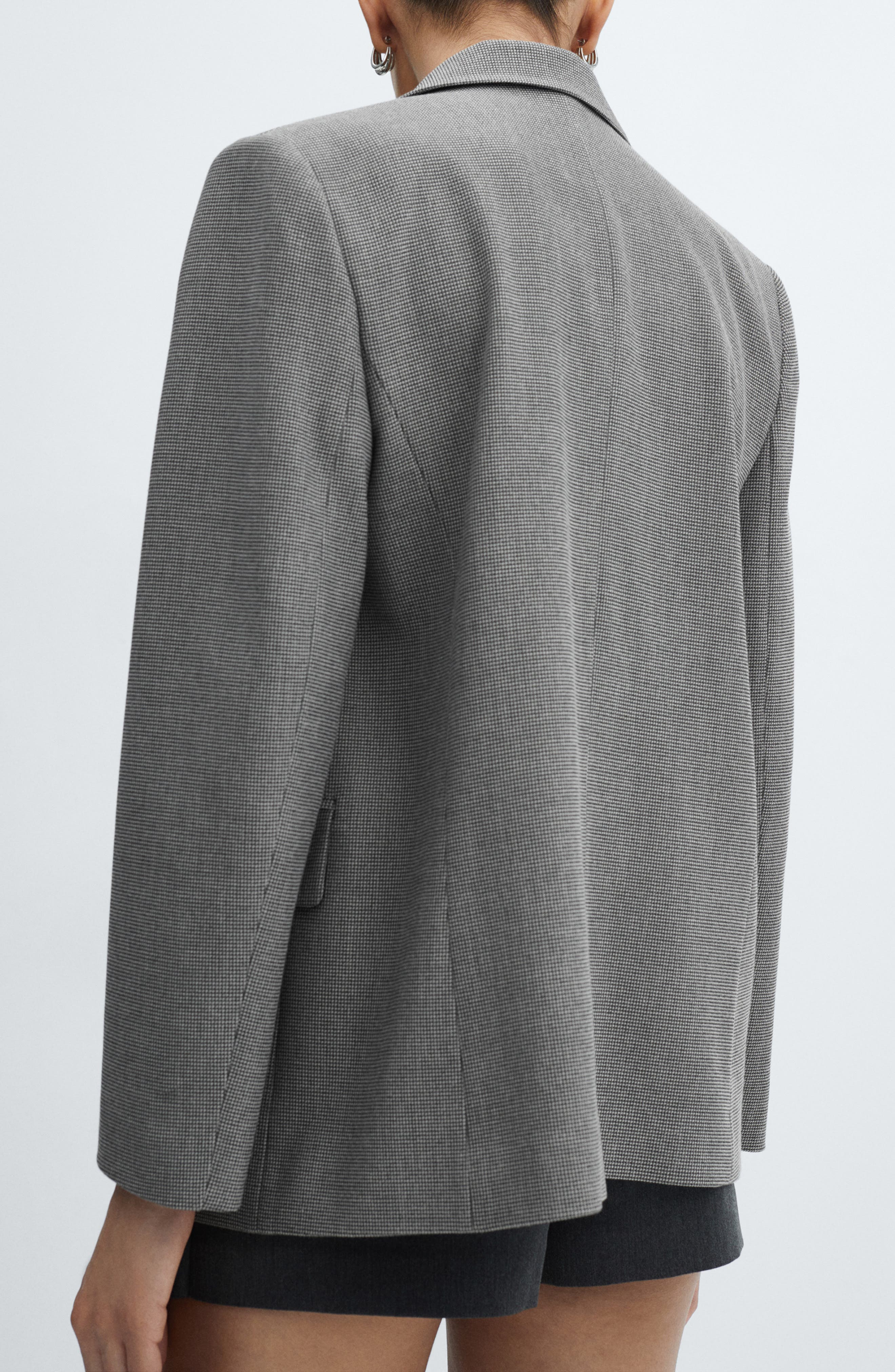 MANGO Houndstooth One-Button Blazer | Nordstrom