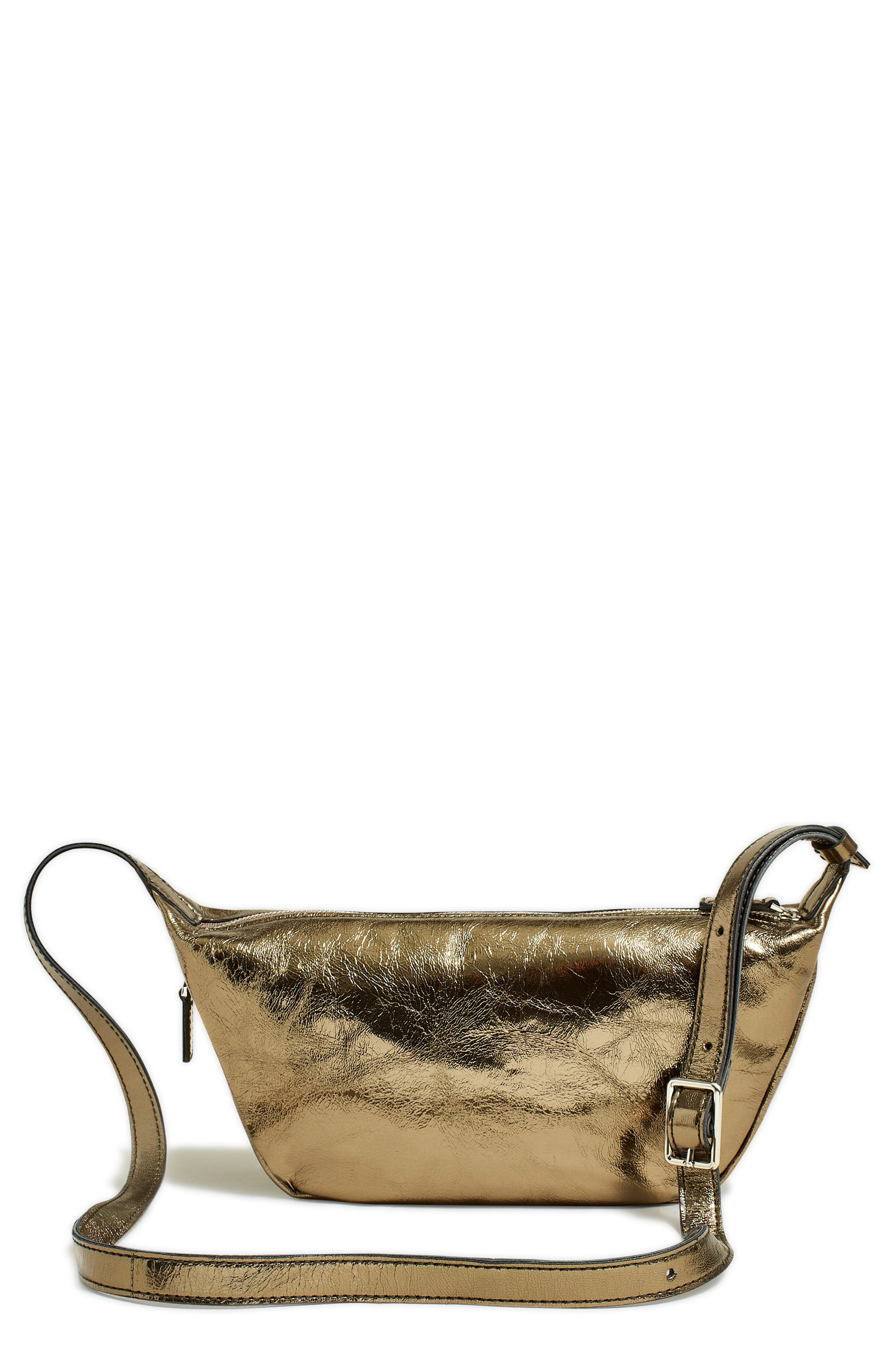 Madewell The Sling Metallic Leather Crossbody Bag | Nordstromrack