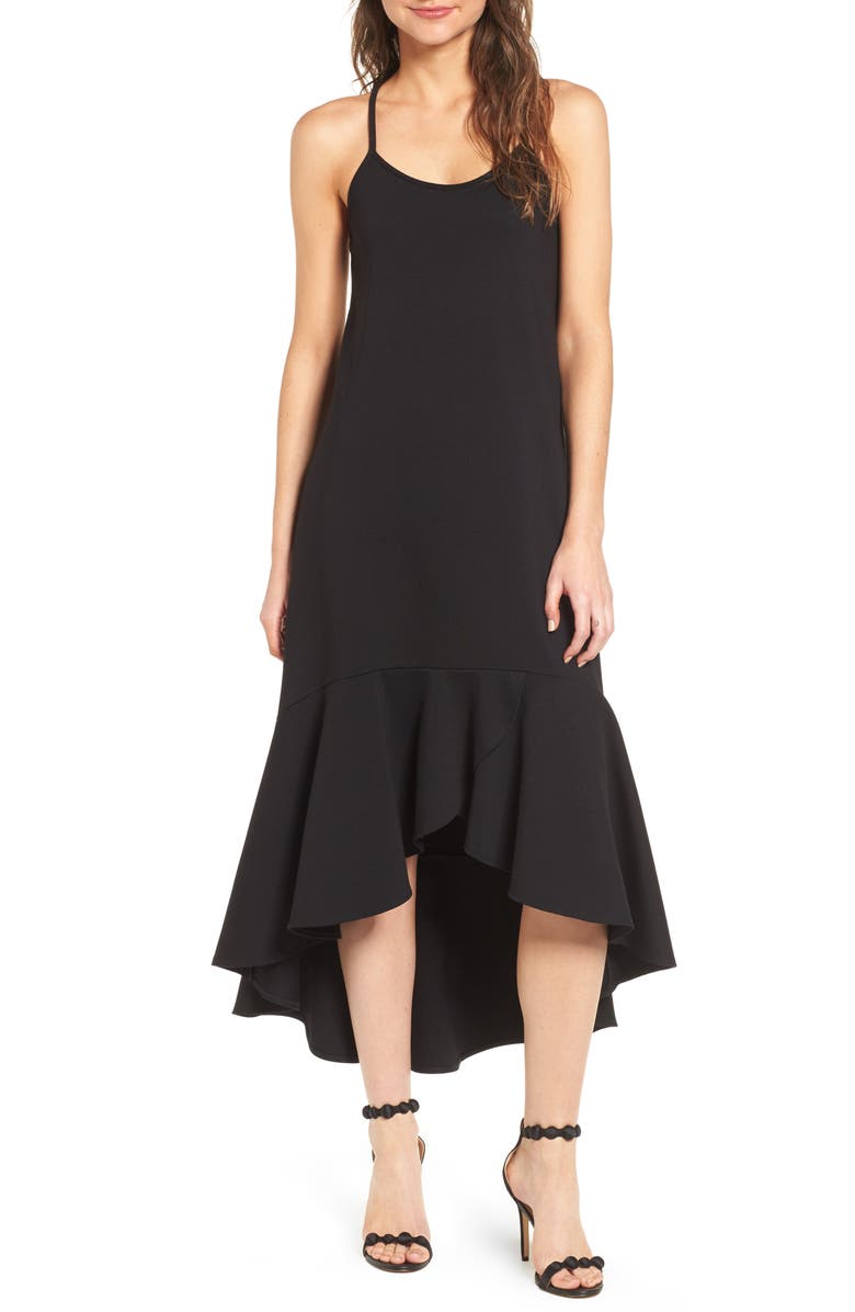Leith Ruffle Midi Dress | Nordstromrack