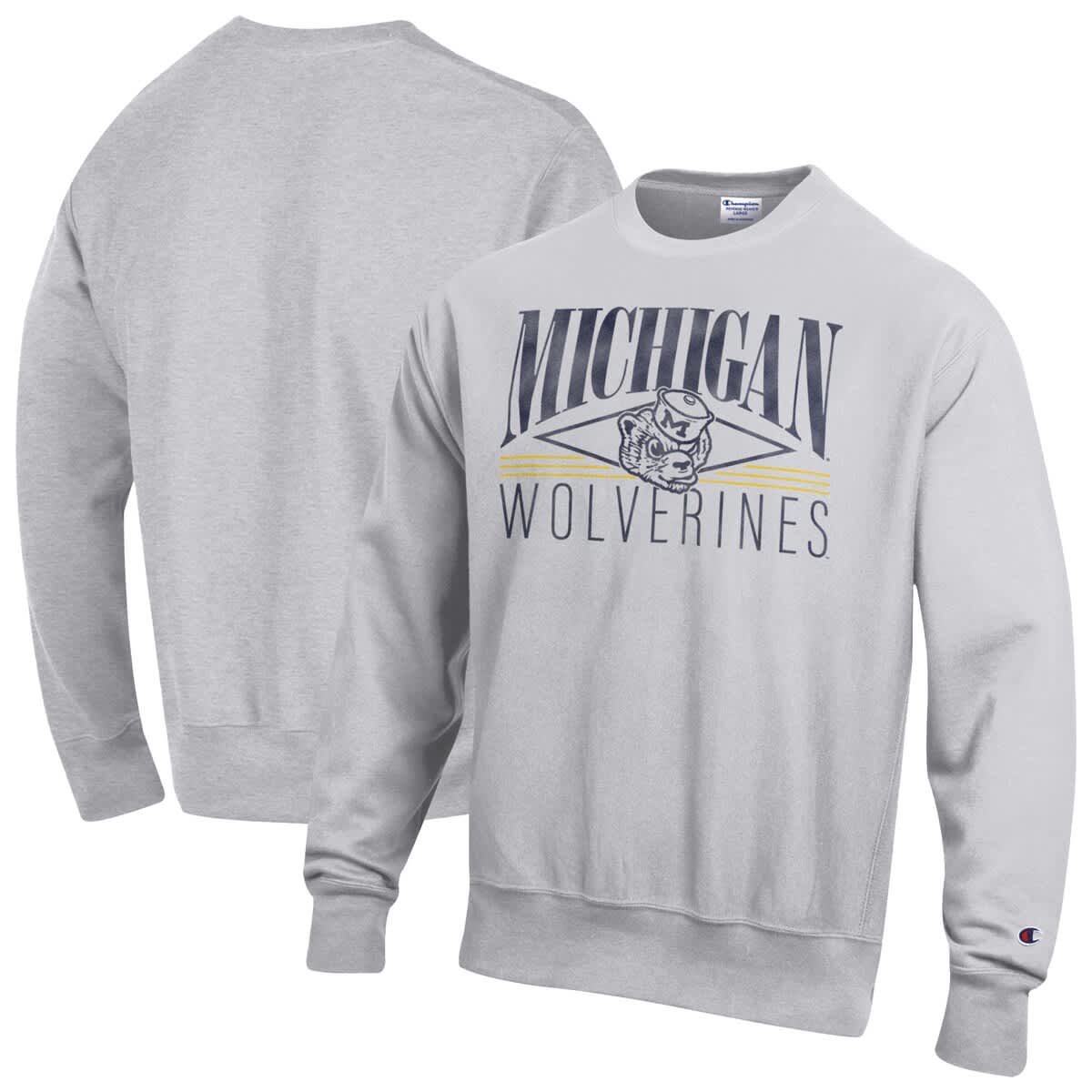 Champion Men's Champion Gray Michigan Wolverines Reverse Weave Fleece ...