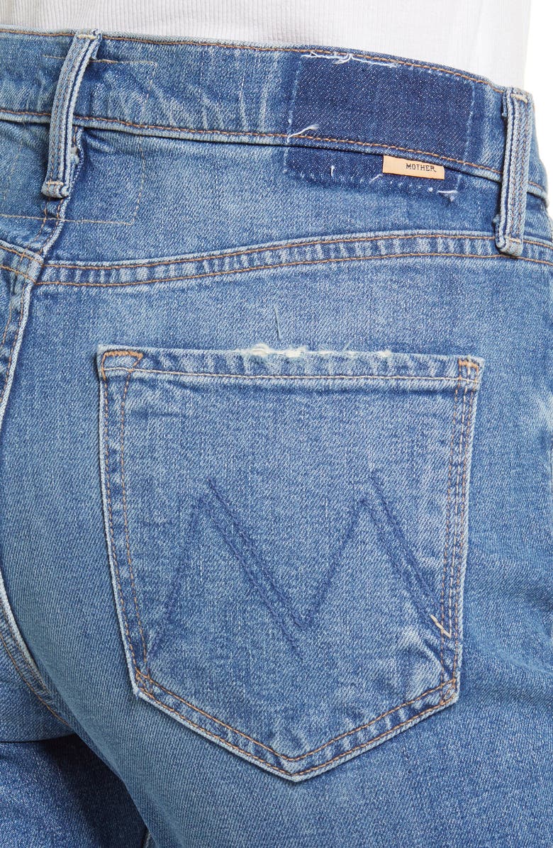 MOTHER The Scrapper Mid Rise Frayed Cuff Ankle Jeans | Nordstromrack