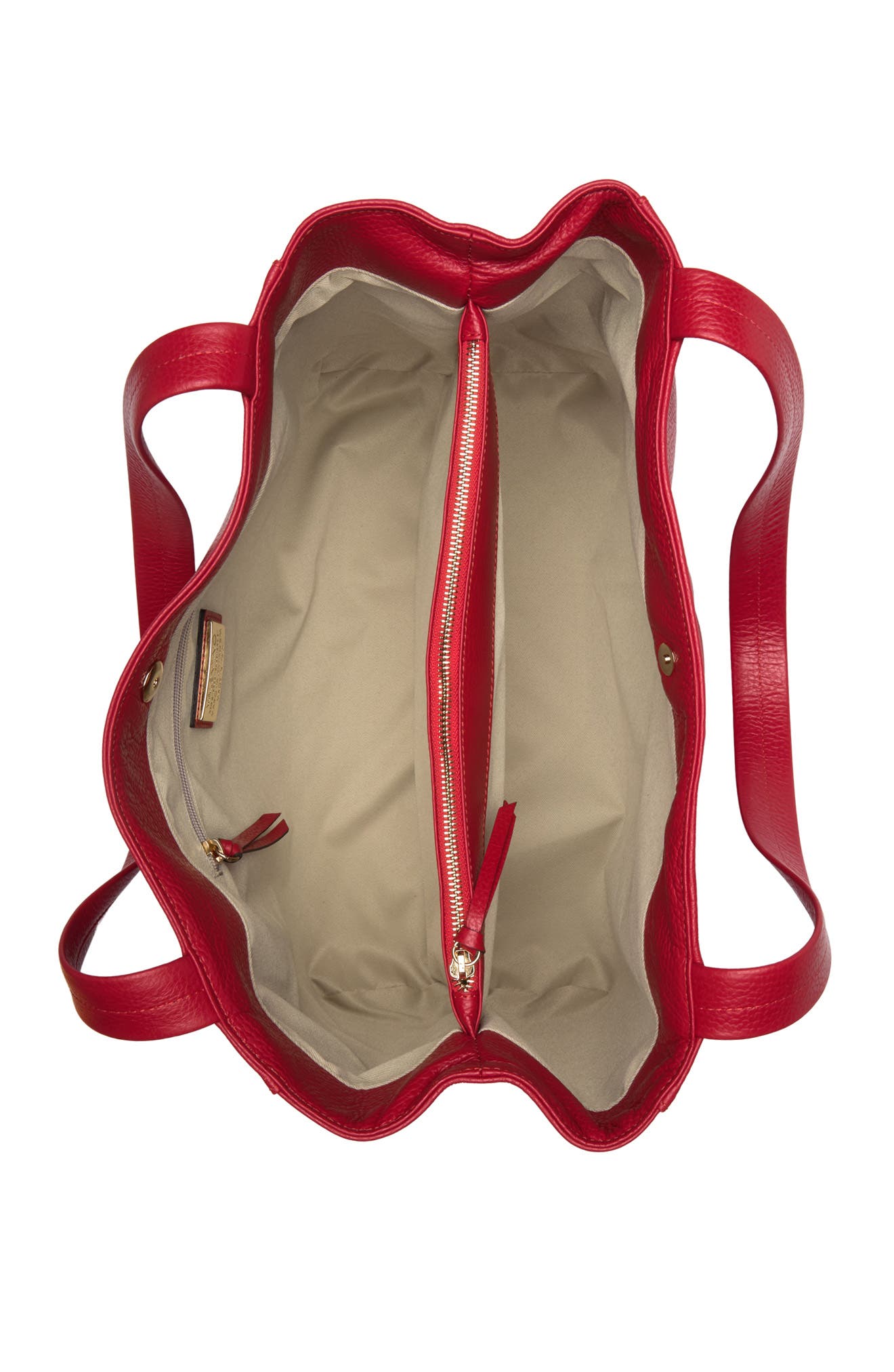 VALENTINO BY MARIO VALENTINO Ollie Dollaro Poppy Red Leather Tote Bag ...