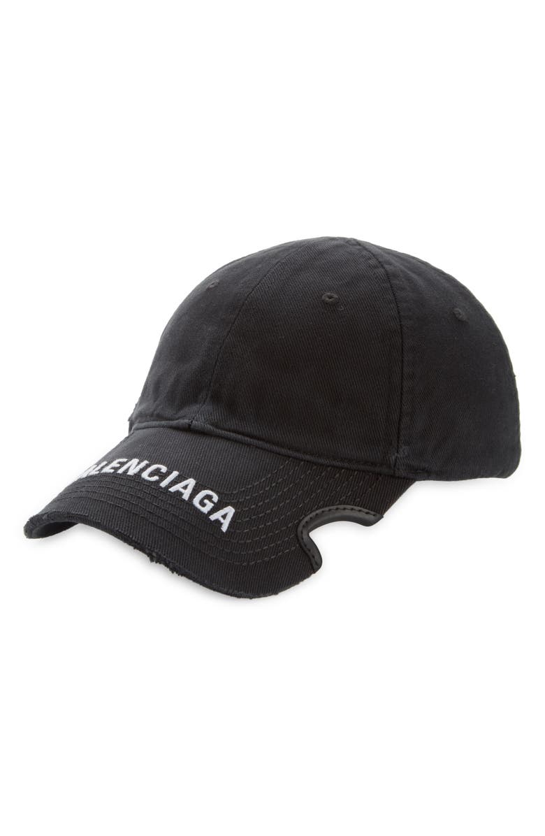 Balenciaga Notch Logo Cotton Baseball Cap | Nordstromrack