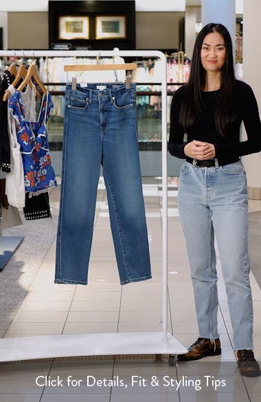 Good American Soft Tech Good Curve High Waist Straight Leg Jeans ...
