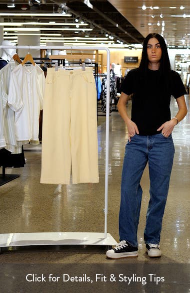 Wit & Wisdom Sam High Waist Ankle Wide Leg Twill Pants | Nordstrom