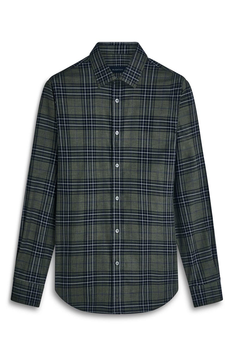 Bugatchi Julian Shaped Fit Plaid Stretch Cotton Button-Up Shirt ...