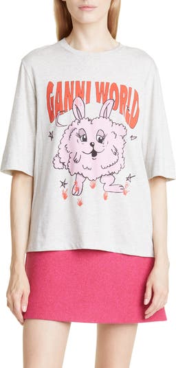 Ganni Organic Cotton Graphic Tee | Nordstrom
