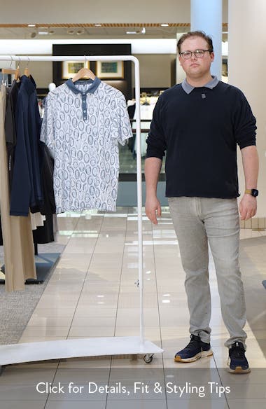 Bad Birdie Core Club Coin Print Performance Polo | Nordstrom
