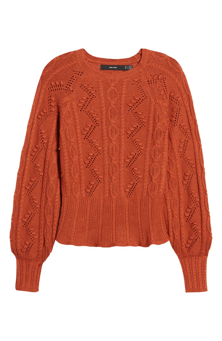 VERO MODA Joel Cable Knit Sweater | Nordstrom