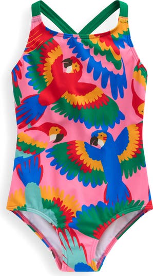Mini Boden Kids' Crisscross Strap One-Piece Swimsuit | Nordstrom
