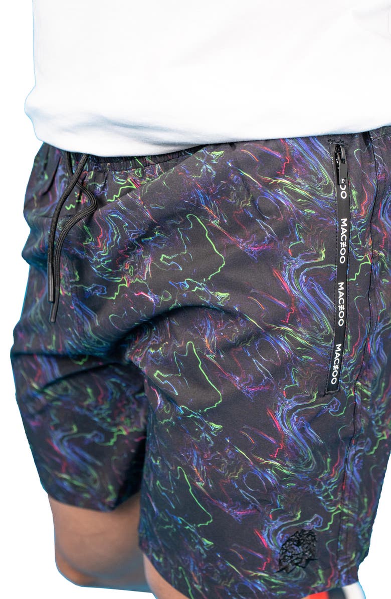 Maceoo Swim Lion Oil Slick Swim Trunks | Nordstromrack