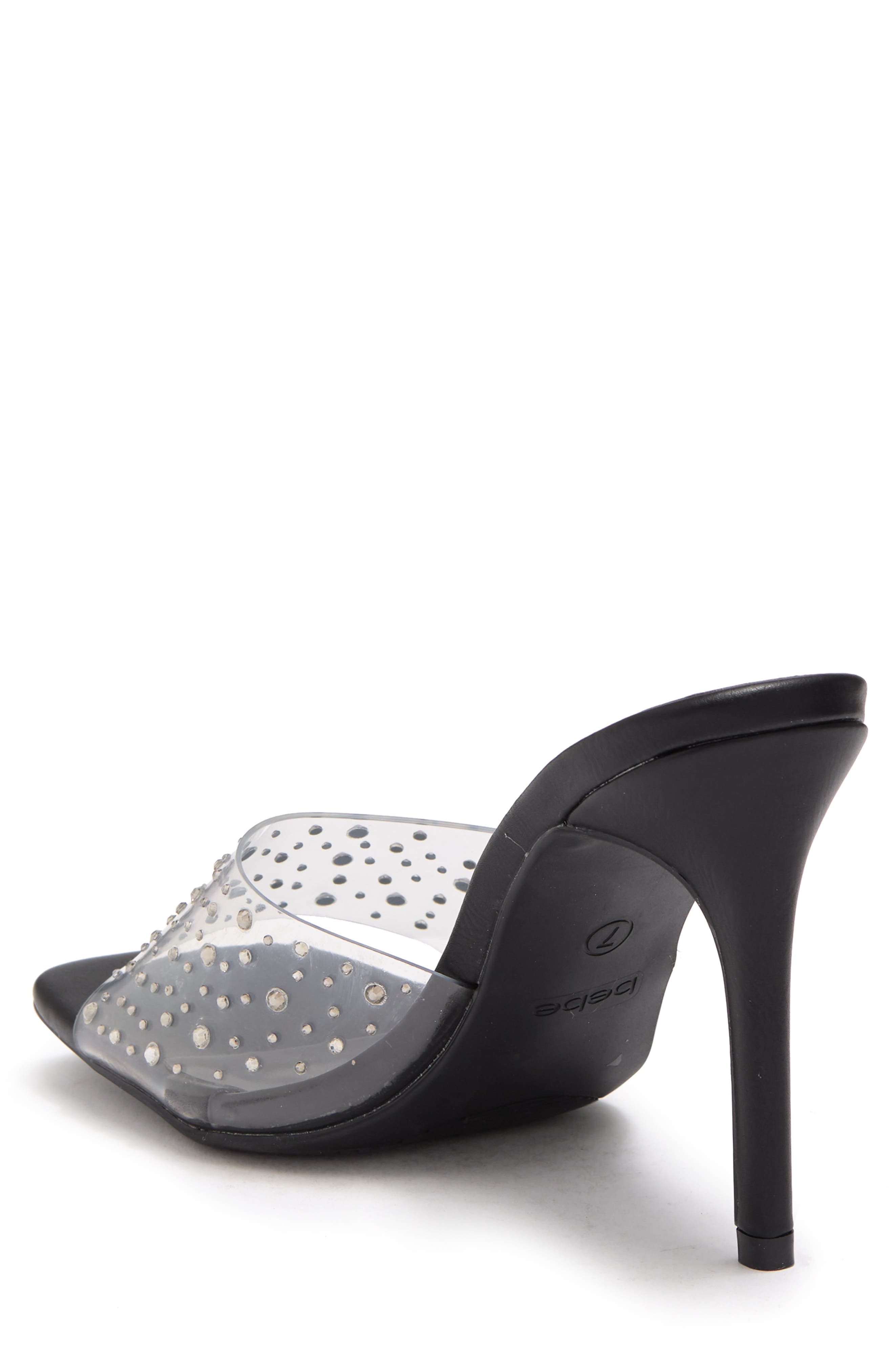 bebe Madilynn Crystal Encrusted Stiletto Sandal | Nordstromrack