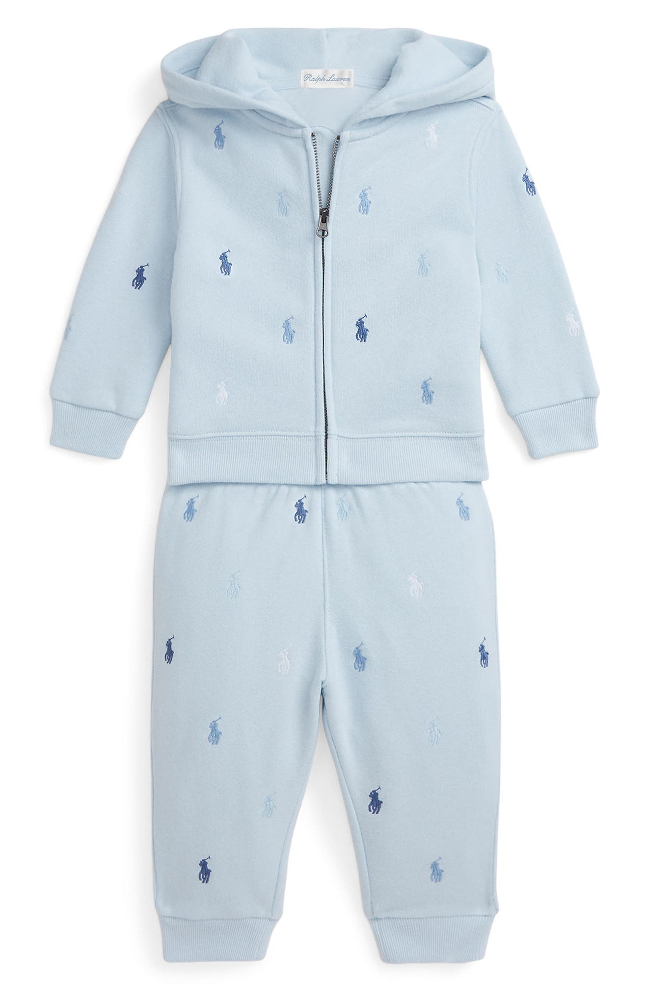 Ralph Lauren Magic Allover Embroidered Fleece Hoodie & Pants Set ...