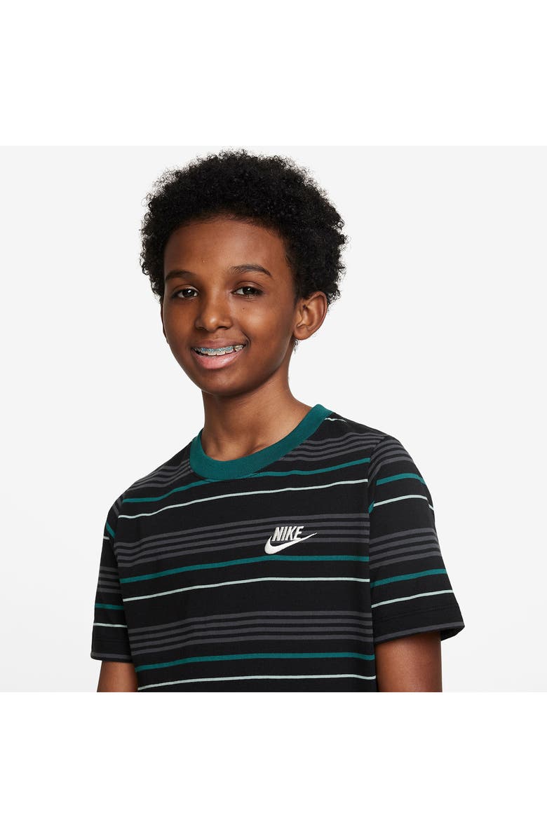 Nike Kids' Sportswear Stripe Cotton Logo T-Shirt | Nordstromrack