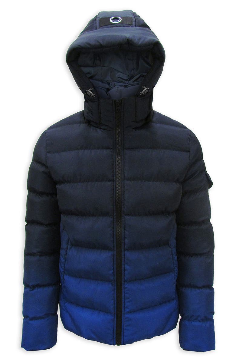 Point Zero Dip Dye Hooded Quilted Puffer Jacket | Nordstromrack