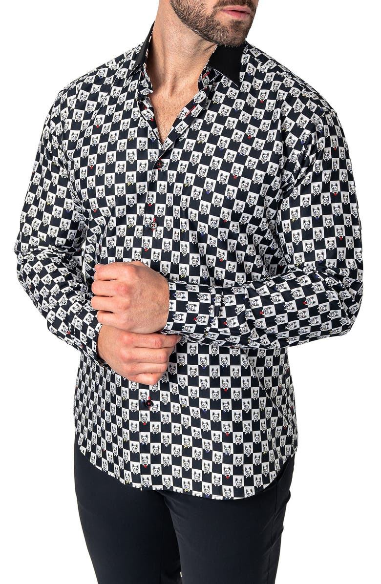 Maceoo Fibonacci Dogcheck Regular Fit Cotton Button-Up Shirt ...