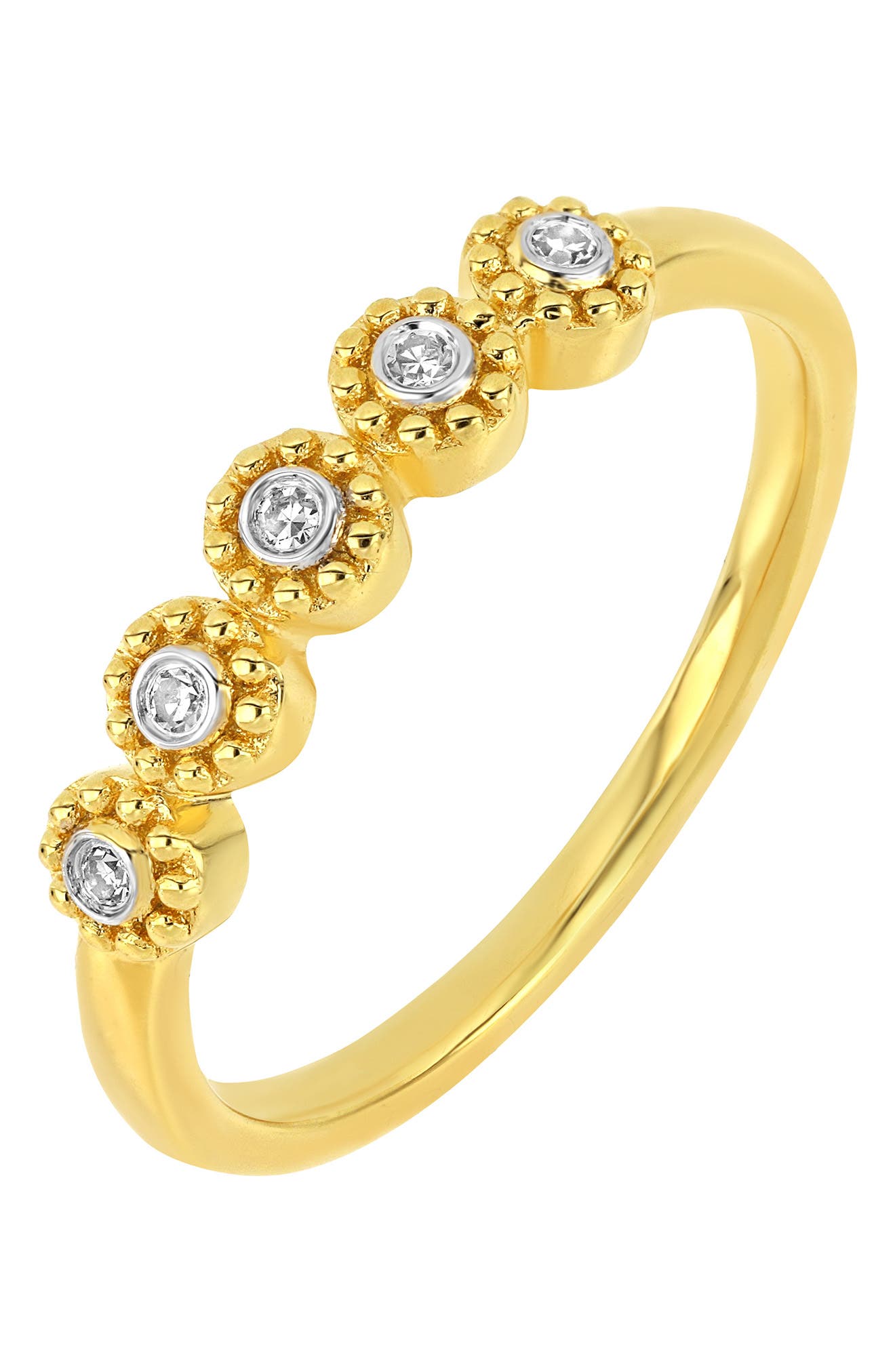 CARRIERE JEWELRY 18K Gold Plated Sterling Silver & Diamond Pearla 5 ...