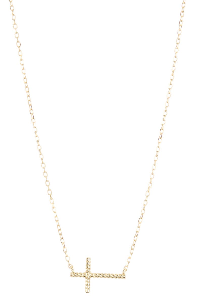 Argento Vivo Sterling Silver Sideways Cross Pendant Necklace ...