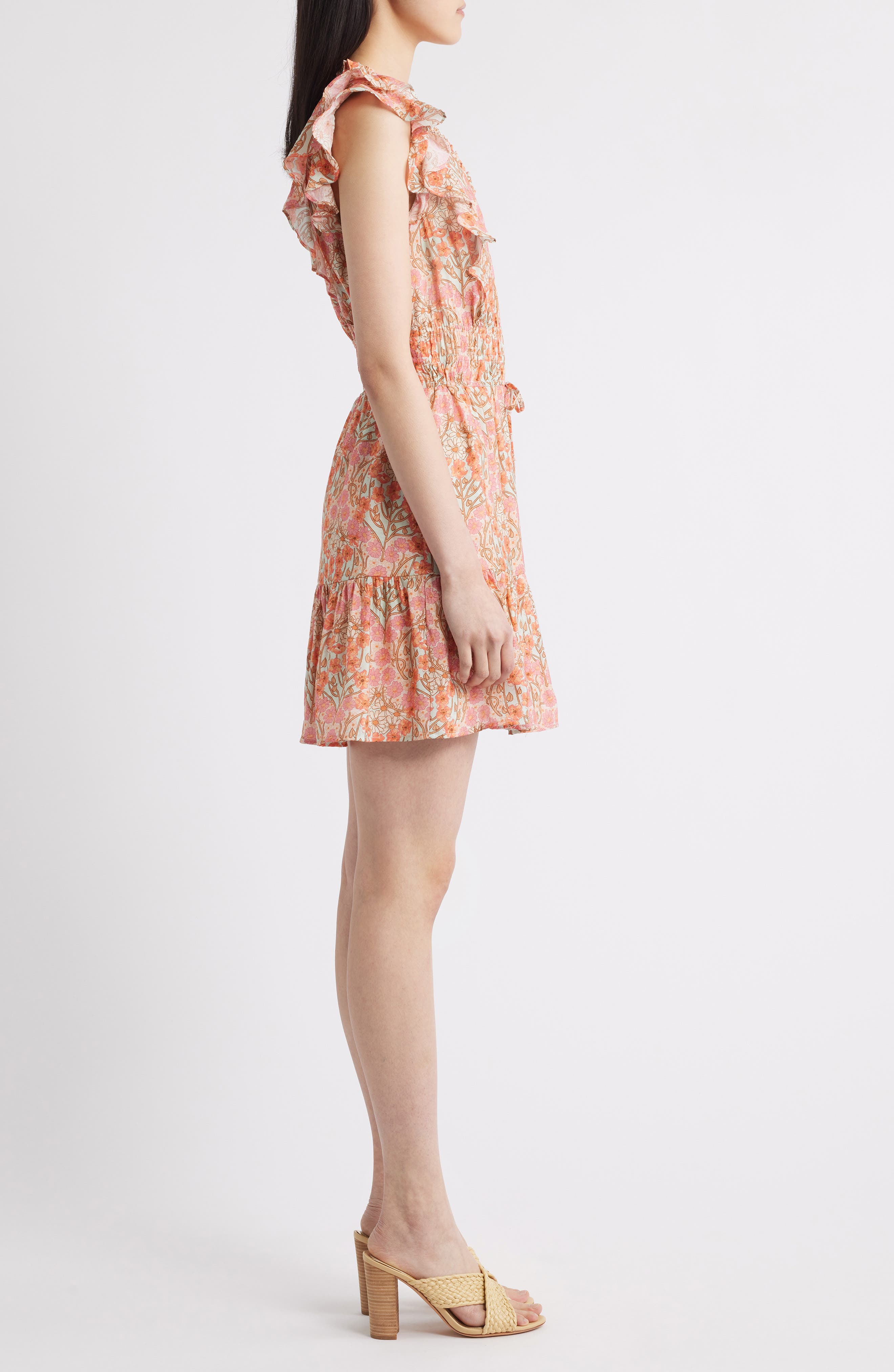 PAIGE Muriel Floral Print Minidress | Nordstromrack
