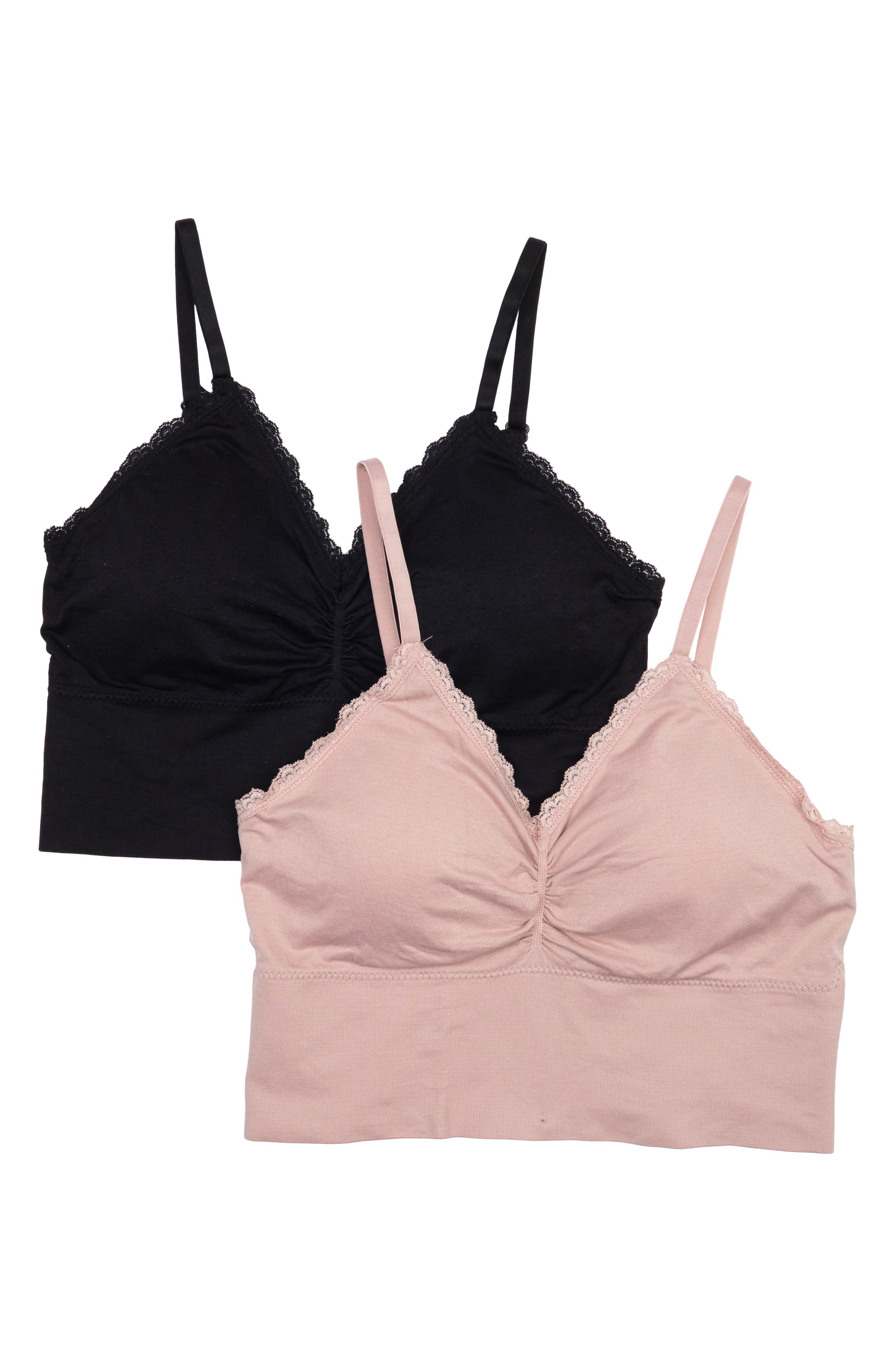 REAL UNDERWEAR 2-Pack Seamless Longline Bralette | Nordstromrack