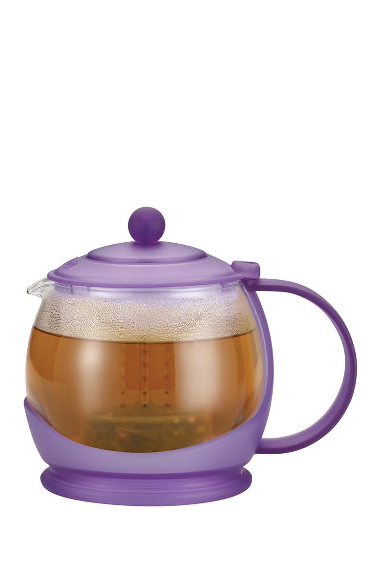BONJOUR Tea Prosperity Borosilicate Glass Teapot with Plastic Frame, 42 ...