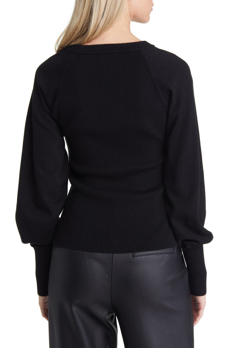 Open Edit Cutout Balloon Sleeve Sweater | Nordstromrack