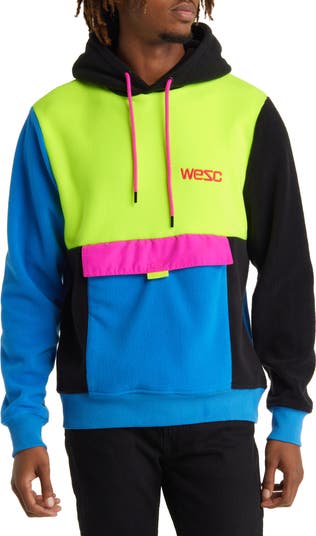 WeSC Mike Colorblock Polar Fleece Hoodie | Nordstrom