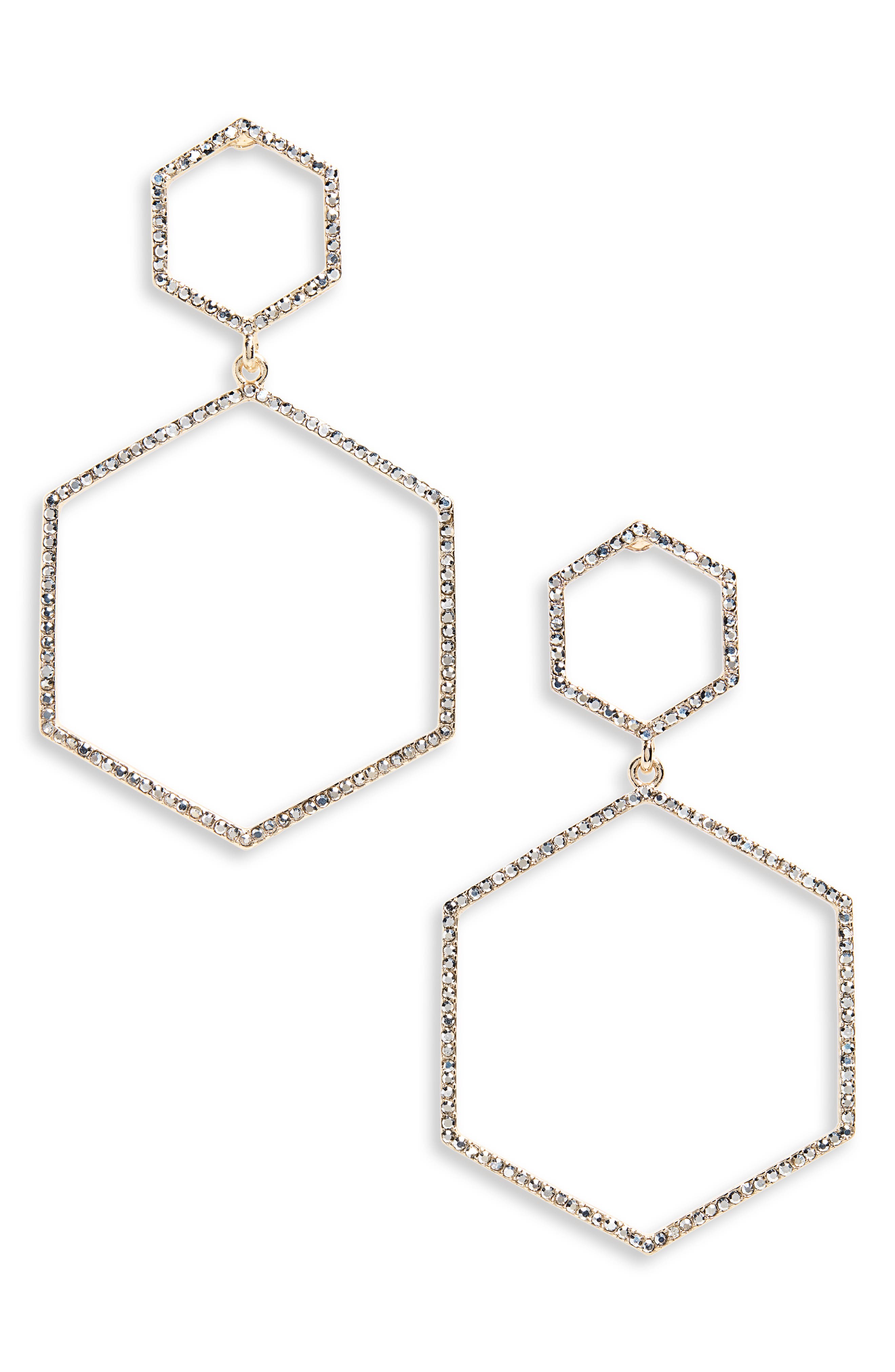 Panacea Crystal Hexagon Earrings | Nordstromrack