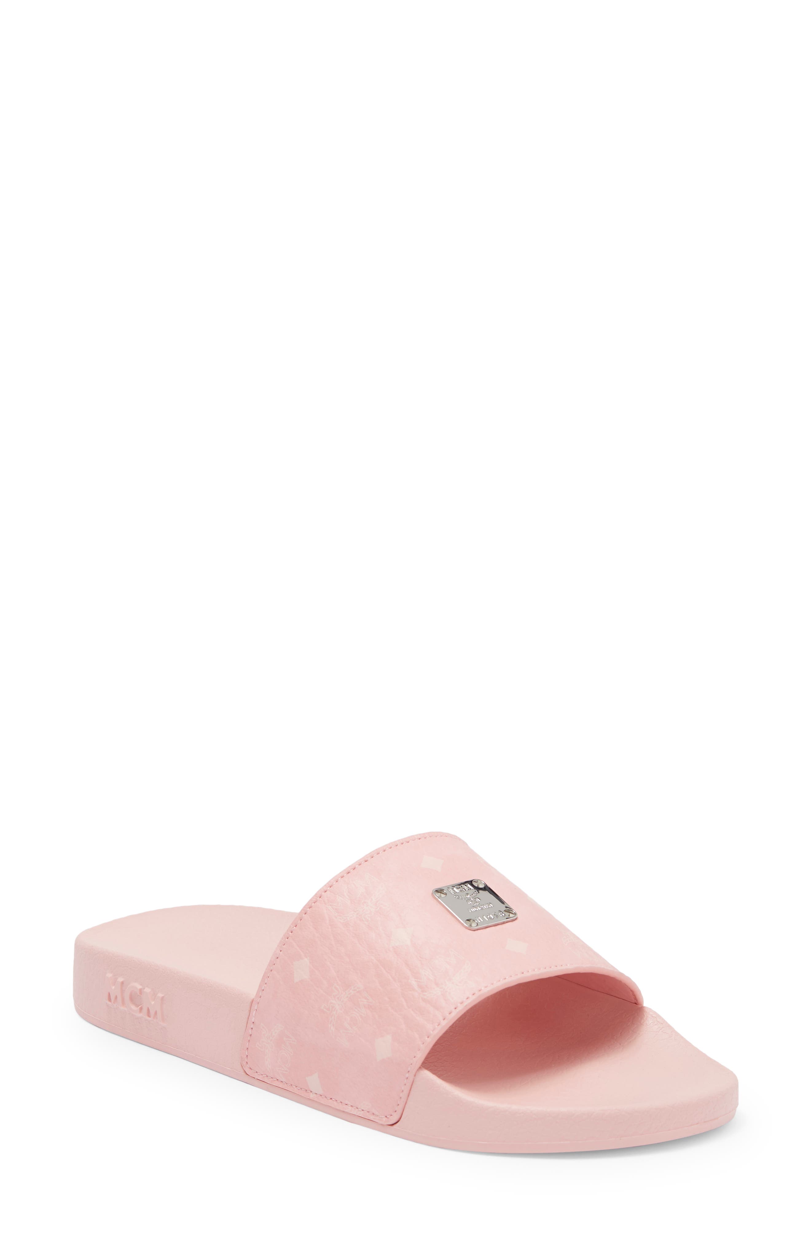 MCM Visetos Monogram Slide Sandal (Women) | Nordstromrack
